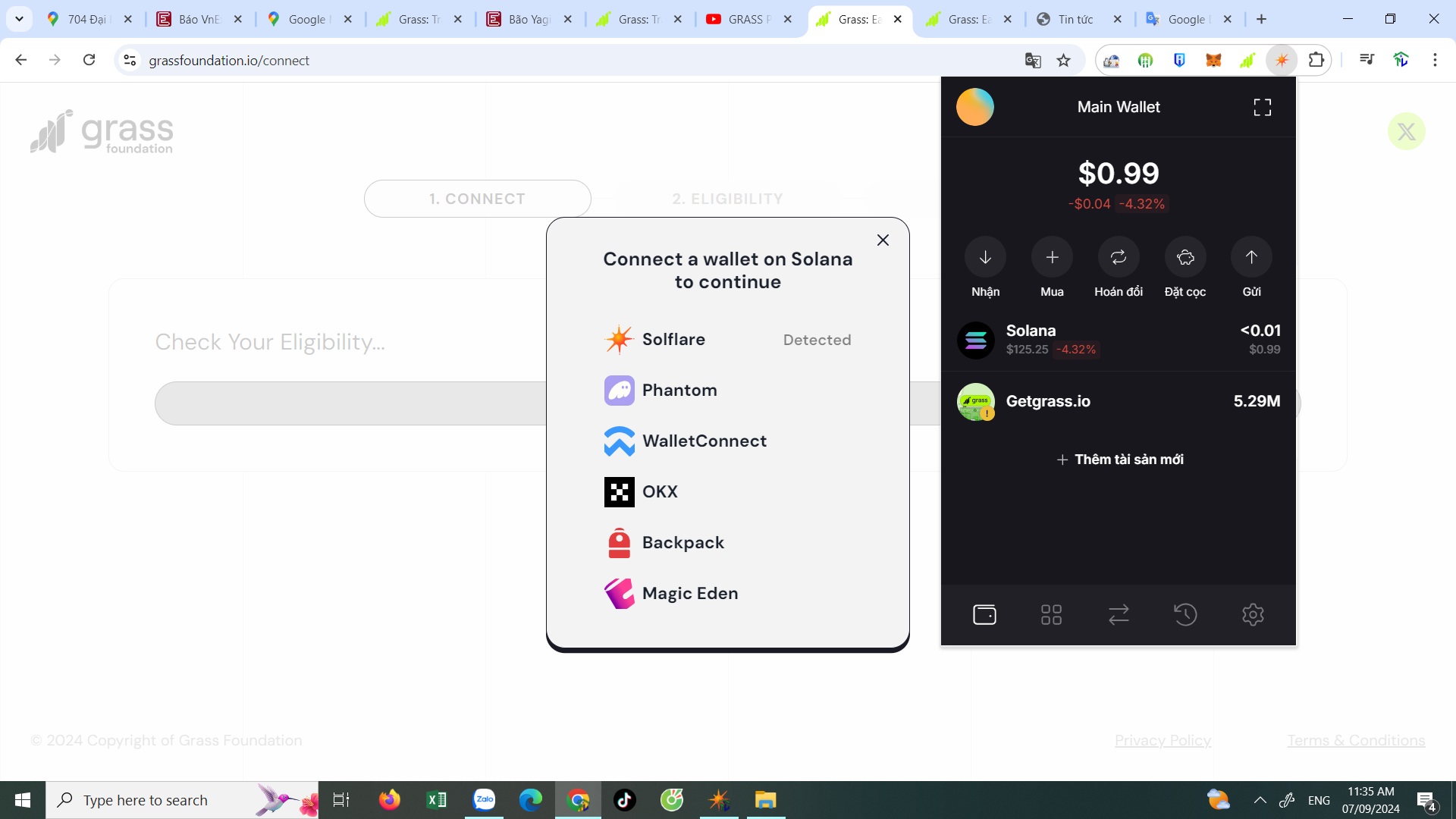 Check điểm thưởng, Hướng dẫn kiểm tra, trả thưởng Grass, Getgrass.io, trả thưởng cỏ, grass token ...
